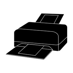 Printer icon in black style isolated on white Vector Image