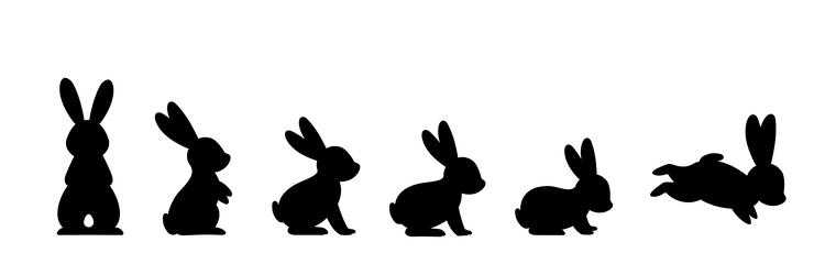 Baby Bunny Silhouette Vector Images (over 2,100)