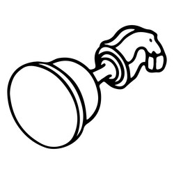 Sideways knight chess piece color Royalty Free Vector Image