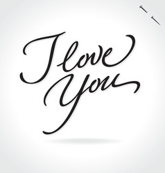 I love you hand lettering Royalty Free Vector Image