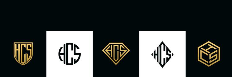 Initial letters ime logo designs bundle Royalty Free Vector