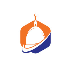 Islamic travel and tour logo design Royalty Free Vector