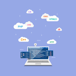 Software programmer cartoon Royalty Free Vector Image