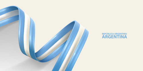 Ribbon flag of argentina Royalty Free Vector Image