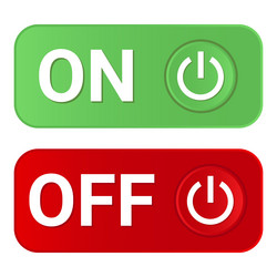 On off slider set power off switch button Vector Image