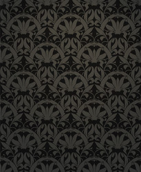 Black seamless pattern silhouette Royalty Free Vector Image
