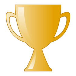 Simple winners cup black and white Royalty Free Vector Image