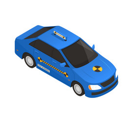 Isometric crash test icons Royalty Free Vector Image