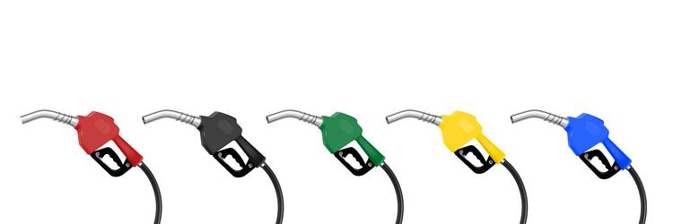 Fuel gas handle pump nozzle realistic object Vector Image