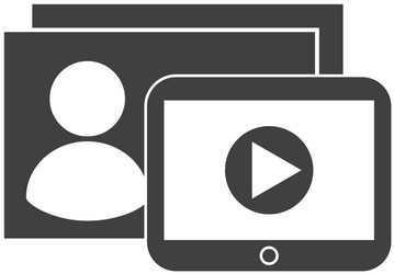 Id card with social media icon Royalty Free Vector Image