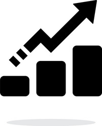 Graph up icon on white background Royalty Free Vector Image