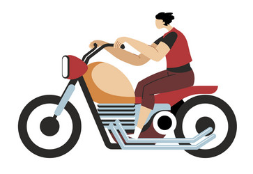Motorcyclist driving motorcycle motocross racing Vector Image