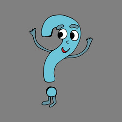 Question mark funny Royalty Free Vector Image - VectorStock