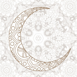 Ramadan kareem half moon Royalty Free Vector Image