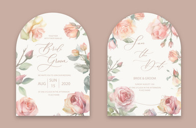 Luxury arch wedding invitation card background Vector Image