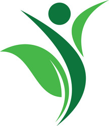 Circle human plus healthcare logo Royalty Free Vector Image