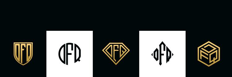 Initial letters hir logo designs bundle Royalty Free Vector