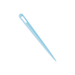 Cartoon steel sharp needle isolated on white Vector Image