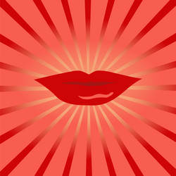 Red kissing lips Royalty Free Vector Image - VectorStock