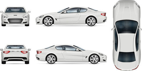 Car bird view aerial icon above Royalty Free Vector Image