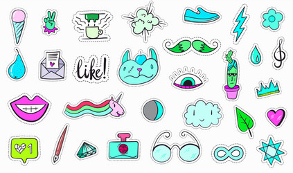 Modern technology stickers Royalty Free Vector Image