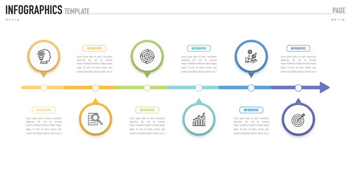 Circular tag button or pin infographic Royalty Free Vector