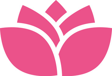 Pink lotus icon design template isolated Vector Image