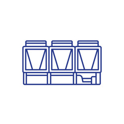 Water cooling system icon in simple one line style