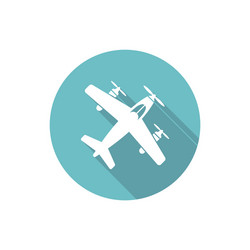 Airplane circle icon Royalty Free Vector Image