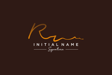 Initial rr signature logo template hand drawn Vector Image