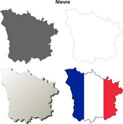 Map of the nevers borders Royalty Free Vector Image