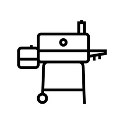 Smoker meat line icon Royalty Free Vector Image