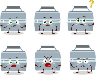 Orange lunch box cartoon character with various Vector Image