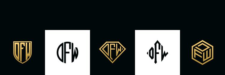 Initial letters hvk logo designs bundle Royalty Free Vector