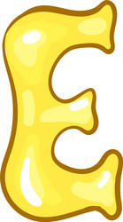 Letter e on a white background Royalty Free Vector Image