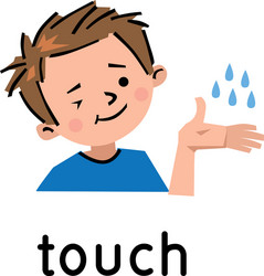 Touch sense icon Royalty Free Vector Image - VectorStock