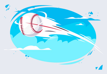Flying Softball Clipart