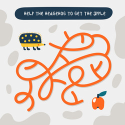 Cute doodle maze with animals Royalty Free Vector Image