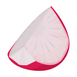 Radish slice iconcartoon icon Royalty Free Vector Image
