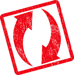 Refresh icon rubber stamp Royalty Free Vector Image