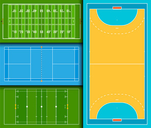 Sport game field ground line playground Royalty Free Vector