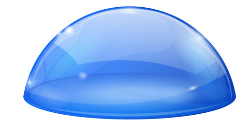 Glass dome shiny transparent semi sphere on gray Vector Image