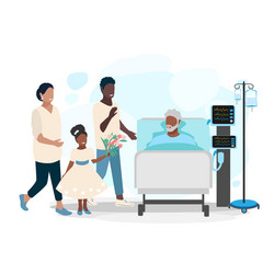 Visitors in the hospital Royalty Free Vector Image