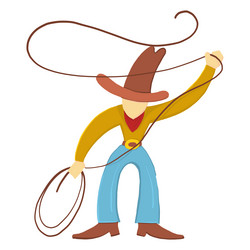 Lasso frame with cowboy hat and boot Royalty Free Vector