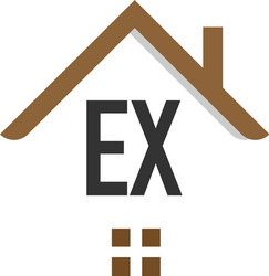 Initial letter xe home logo design template Vector Image