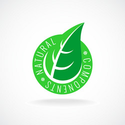 Teak leaf logo badge design Royalty Free Vector Image