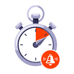 Iron stopwatch counts time catch up Royalty Free Vector