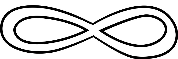 Cartoon image of infinity Royalty Free Vector Image