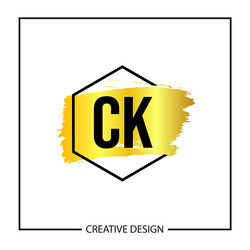 Initial letter ck logo template design Royalty Free Vector