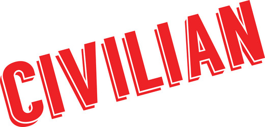 Civilian rubber stamp Royalty Free Vector Image